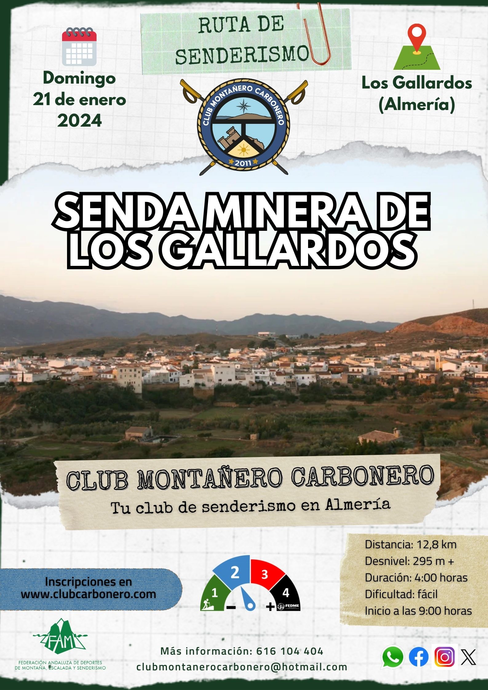 Ruta de senderismo: Senda minera de Los Gallardos (21/01/2024) | Club ...